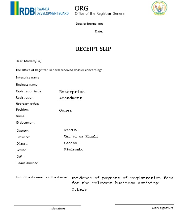 Business Procedures in Rwanda